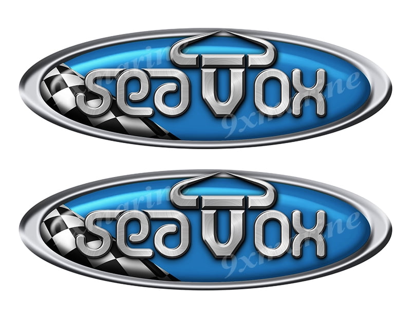 Two Sea Ox Vinyl Racing Oval Stickers - 10" long each - Walmart.com