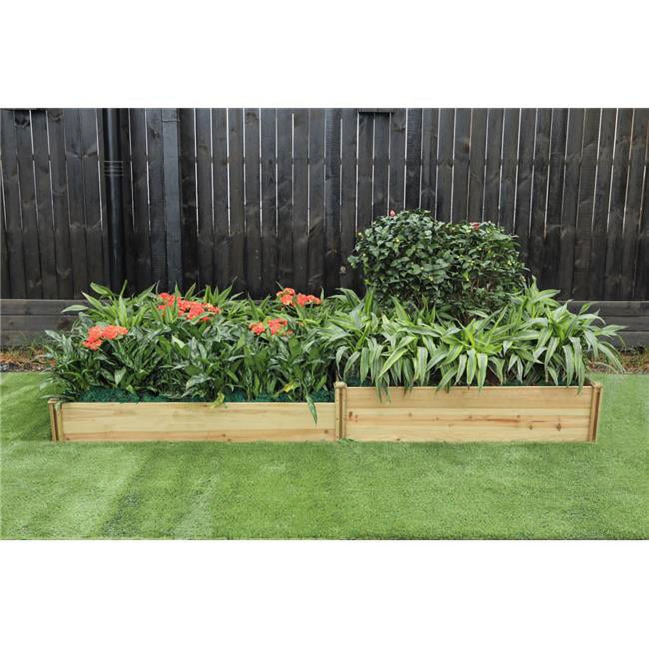 Two Section Raised Garden Bed Planter, Natural Wood - Walmart.com
