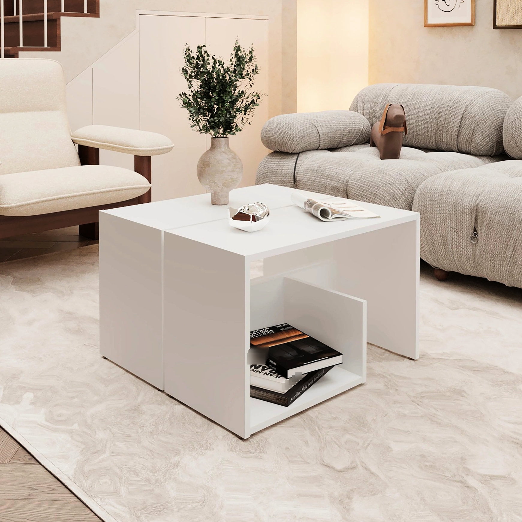 Two-Shelf Open Side Table+Rectangular Shape”-“Living Room Setup+Ample ...