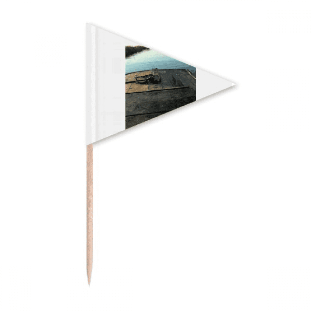 Two Side Field Art Deco Fashion Toothpick Triangle Cupcake Toppers Flag ...
