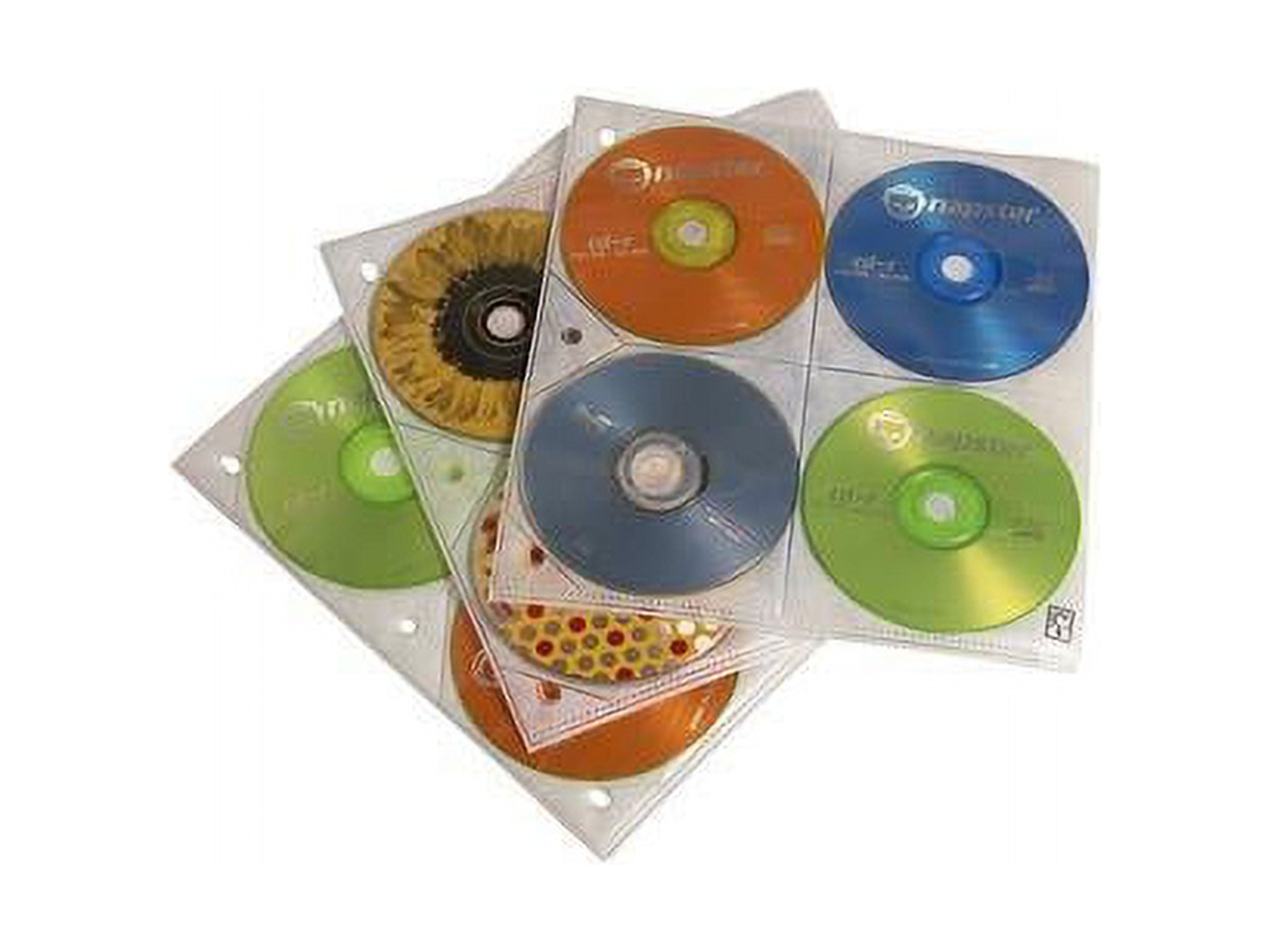 Two-Sided CD Storage Sleeves for Ring Binder 25 Sleeves - Walmart.com
