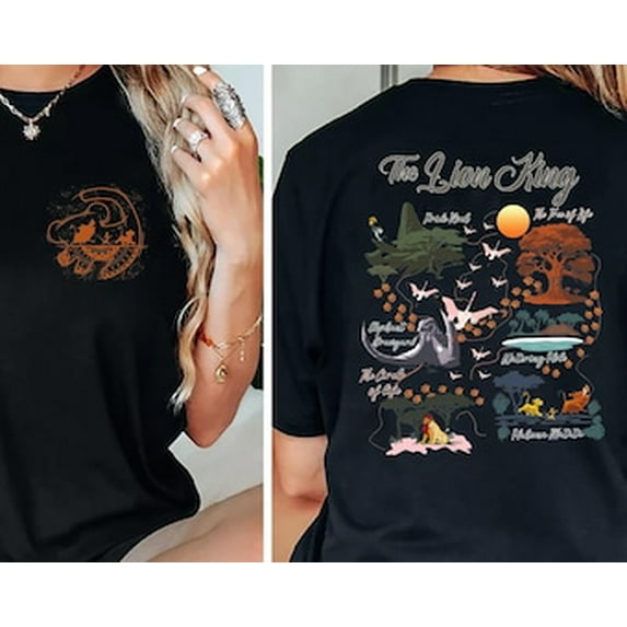 Two Sided Lion King Map Pride Rock Hakuna Matata Shirt, The Lion King ...