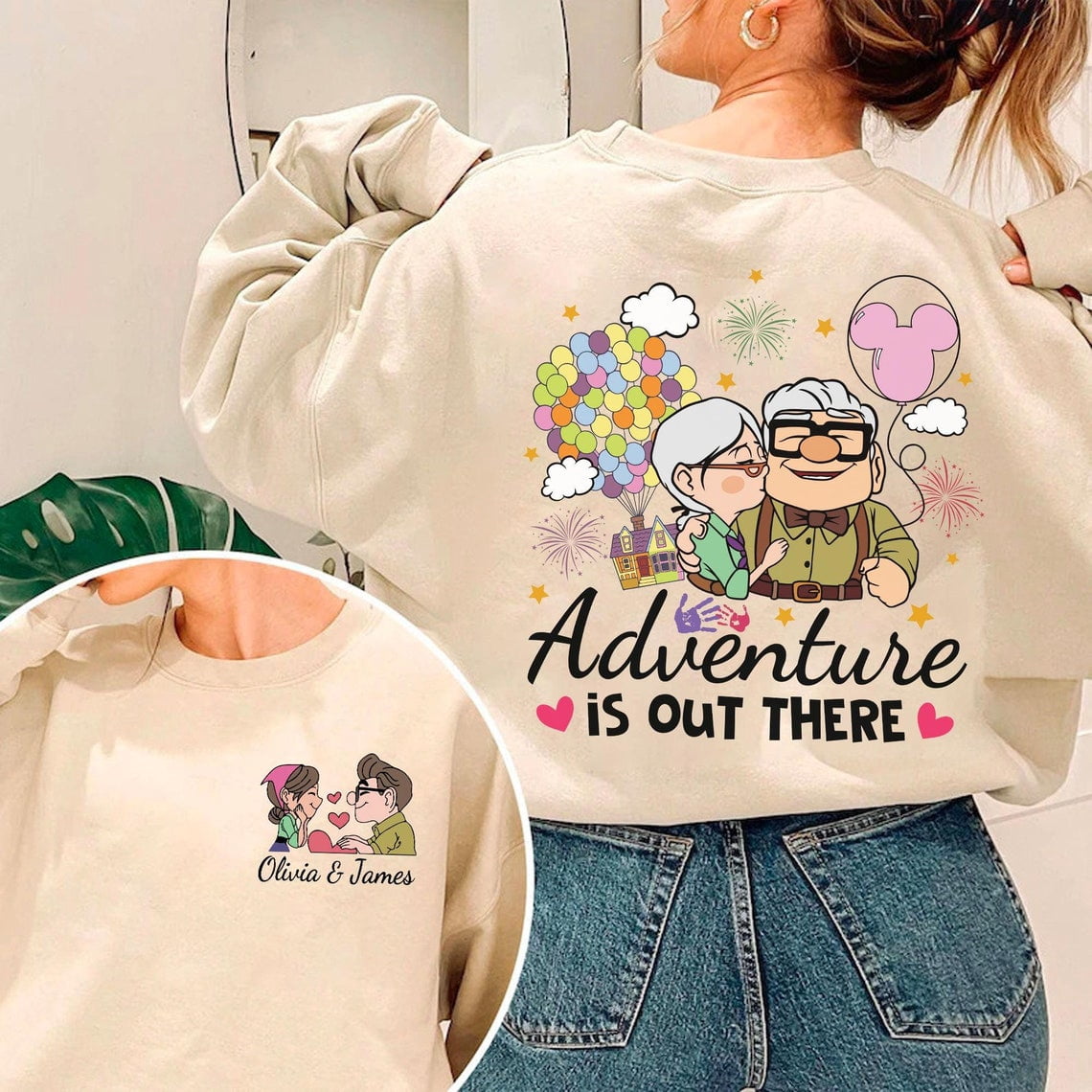 Two-Sided Pixar Up Carl And Ellie "Adventure Is Out There" Couple ...