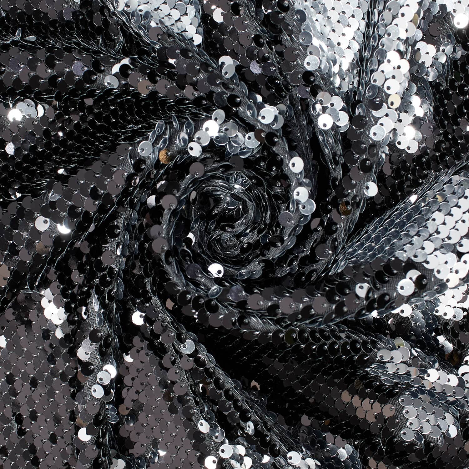 Two Sided Reversible Sequins Scale All-Over On Polyester Stretch Mesh ...