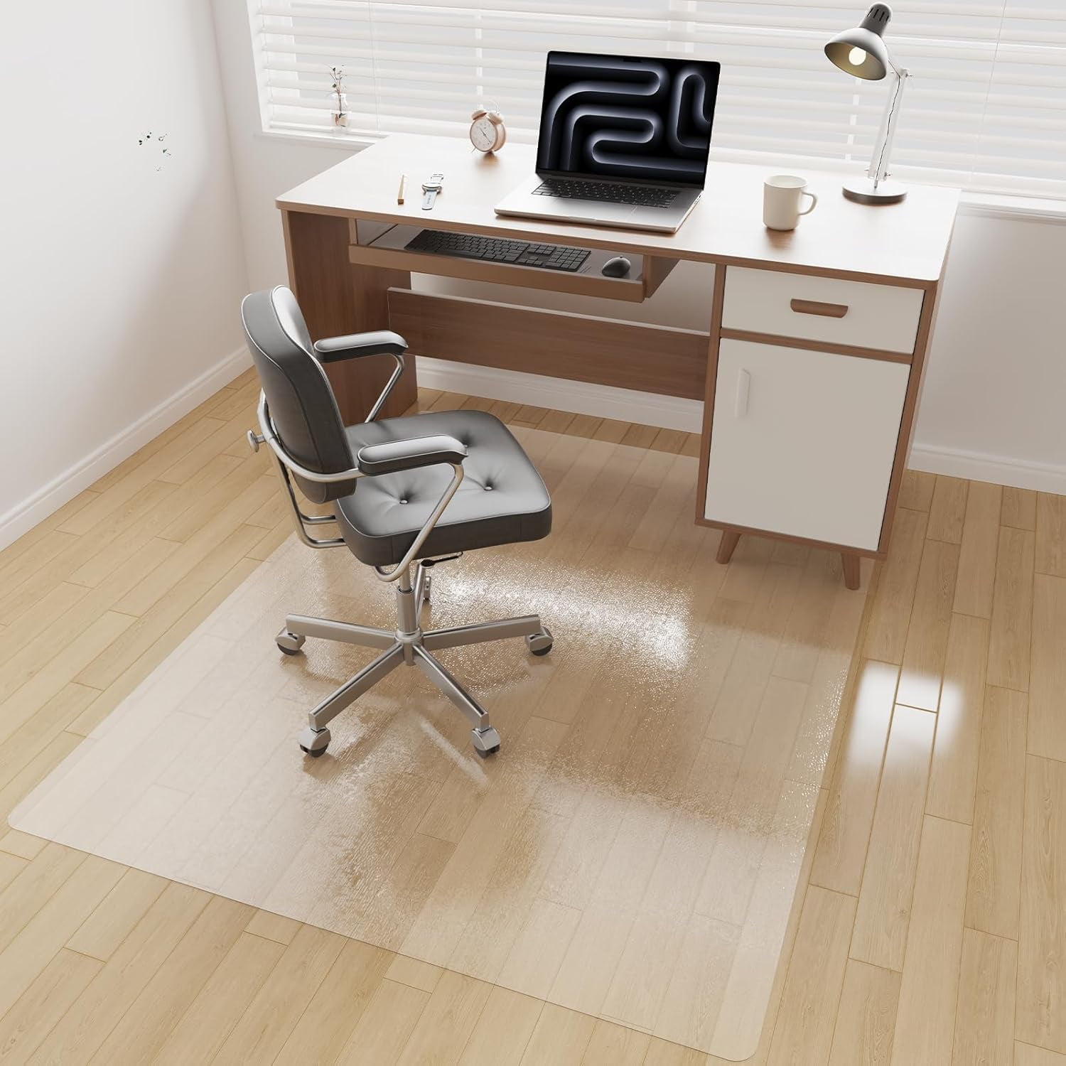 [Two-Sided Usable] 60” x 75” Hard Floor Chair Mats for Office, Clear ...