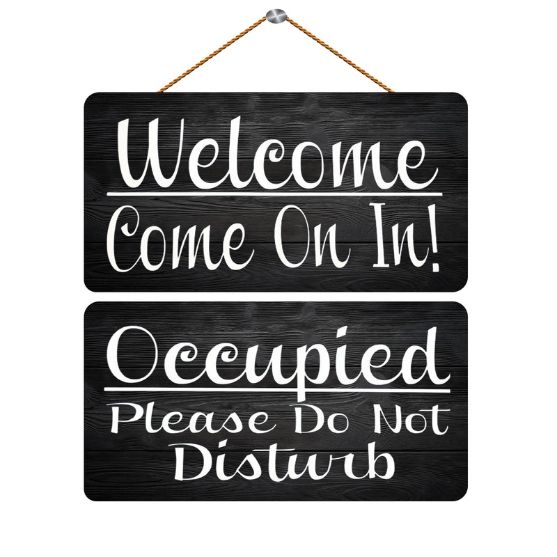 Two-Sides Occupied Please Do Not Disturb Wooden Sign Wall Hanging 6X12 ...