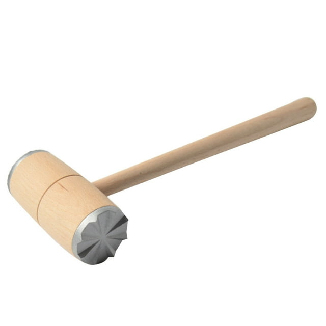 Two Sides Wood Meat Hammer Mallet Pounder For Tenderizing Steak Beef