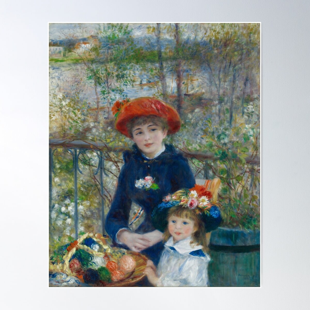 Two Sisters On The Terrace Poster Wall Art, Modern Wall Decor For ...