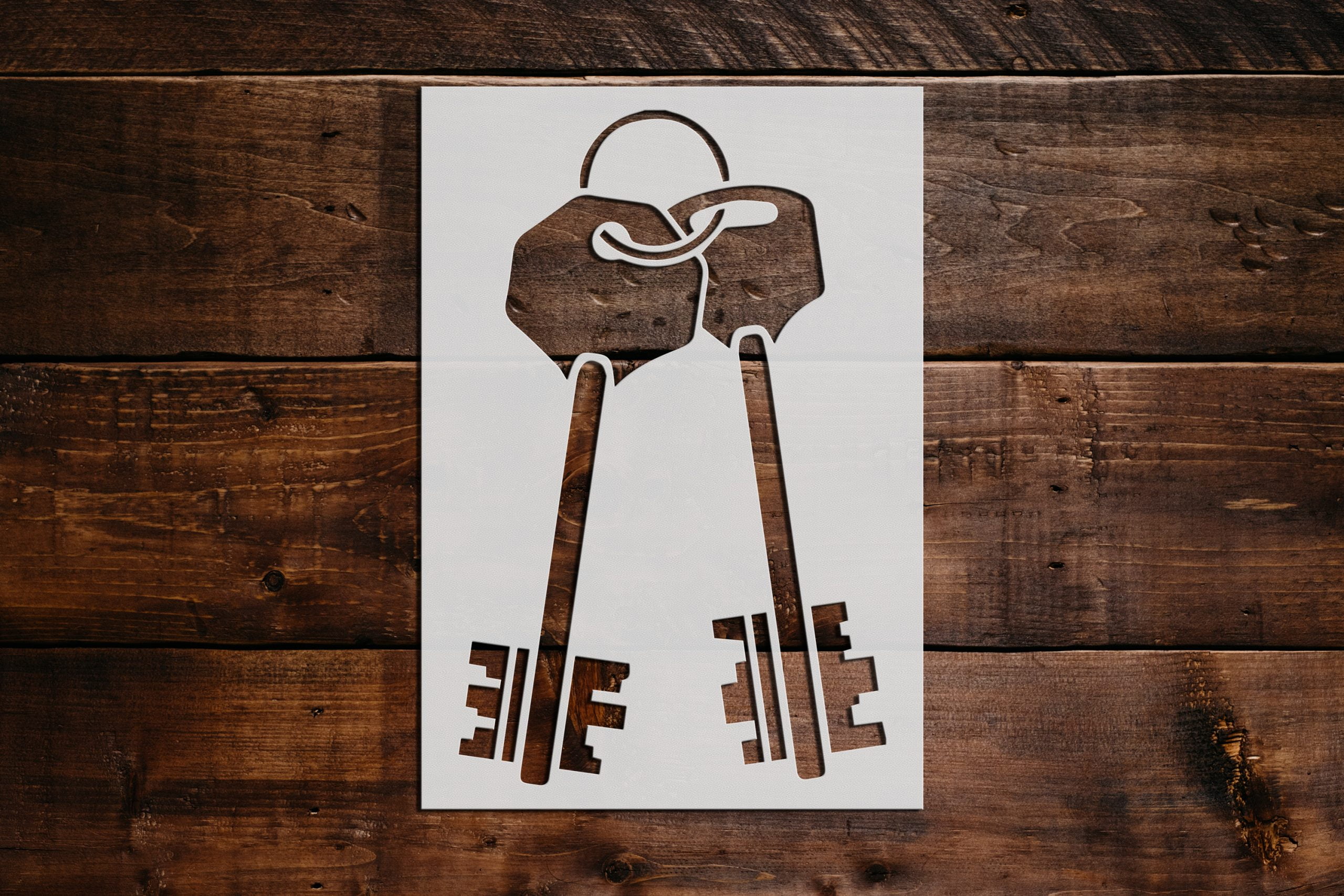 Two Skeleton Keys Stencil - Art and Wall Stencil (51"x90") - Walmart.com