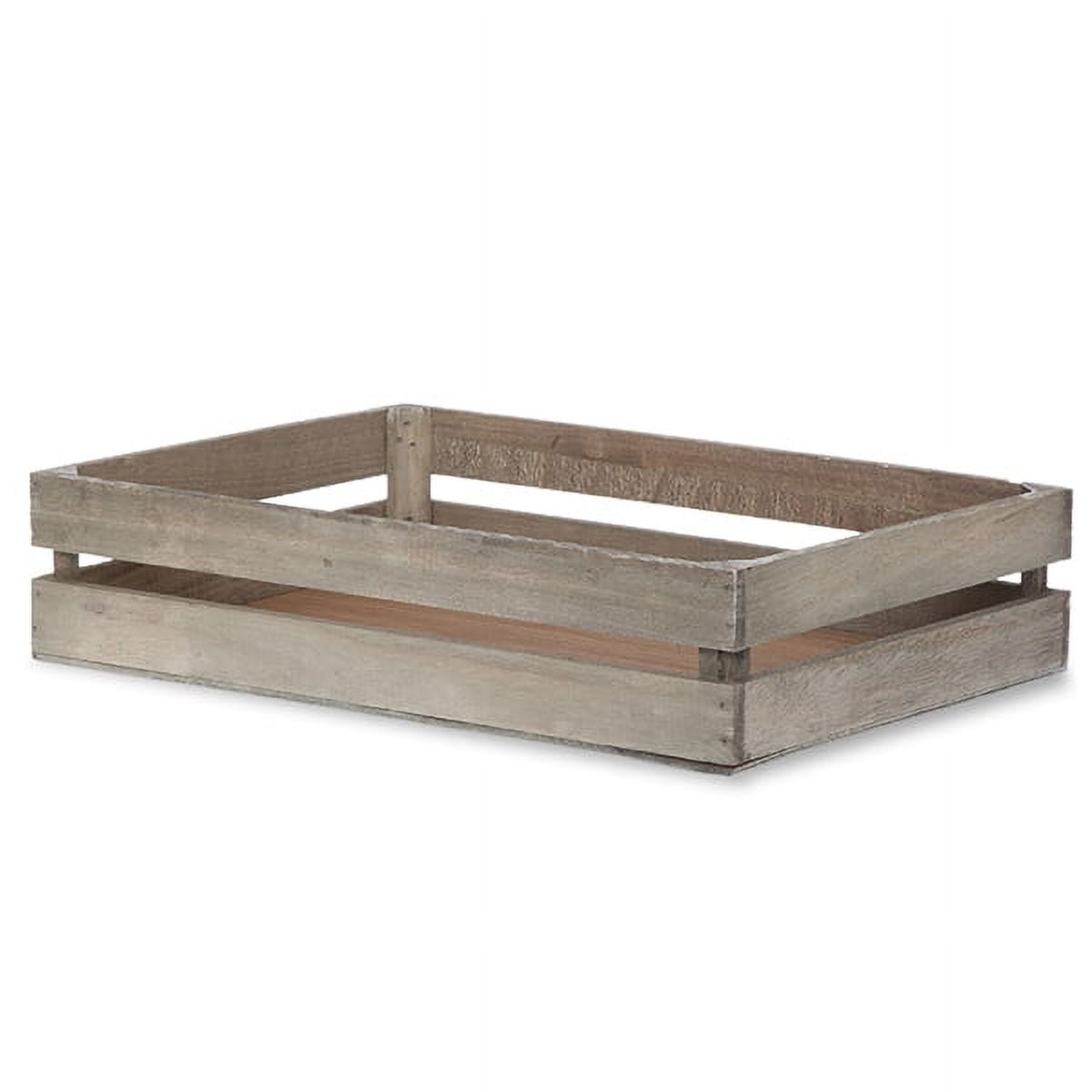 Two Slat Rectangular Wood Crate 14in - Walmart.com