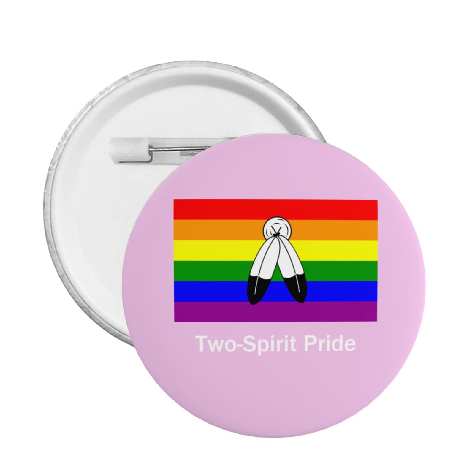 Two-Spirit Pride Flag Circular Button Fashion Badge Decoration Backpack ...