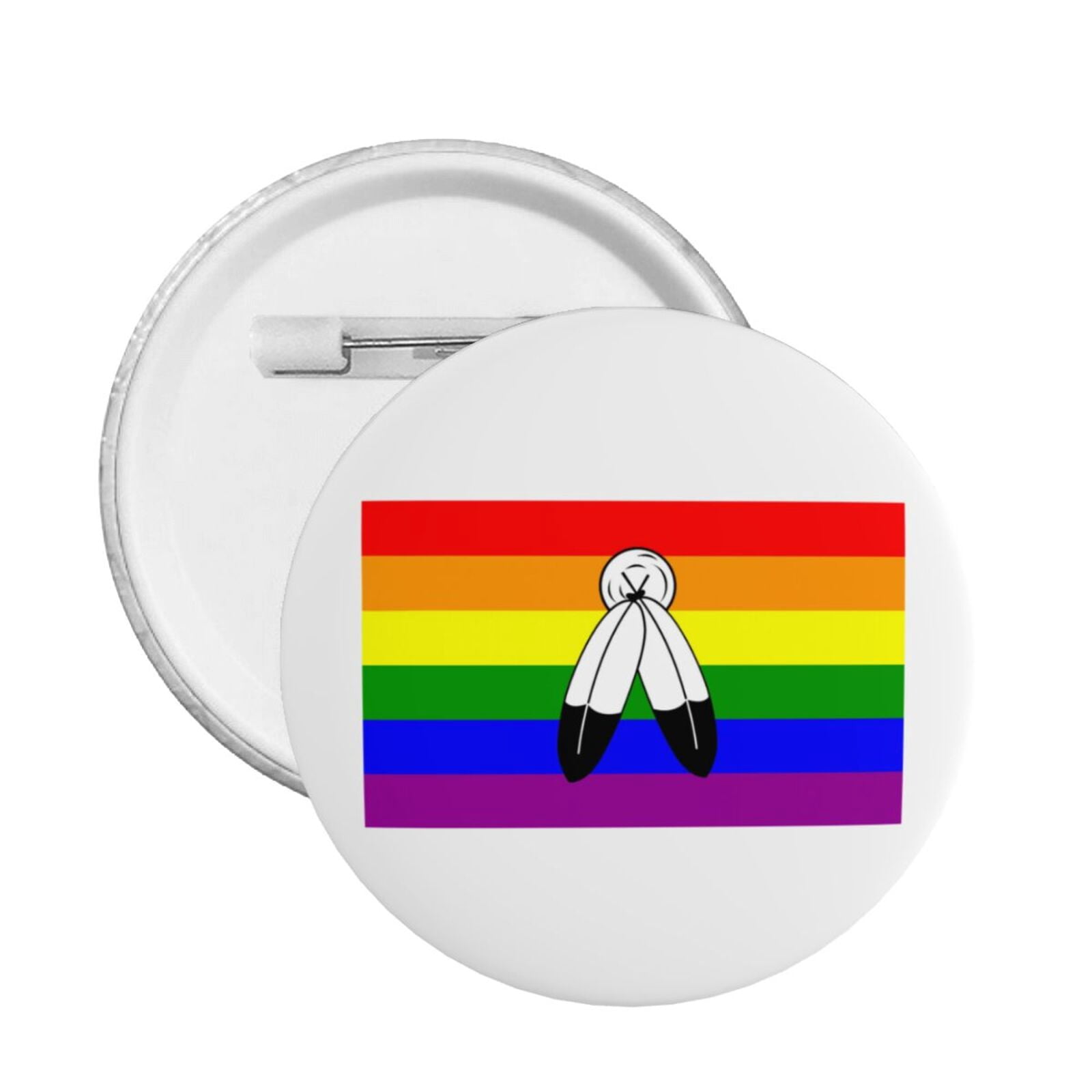 Two-Spirit Pride Flag Circular Button Fashion Badge Decoration Backpack ...