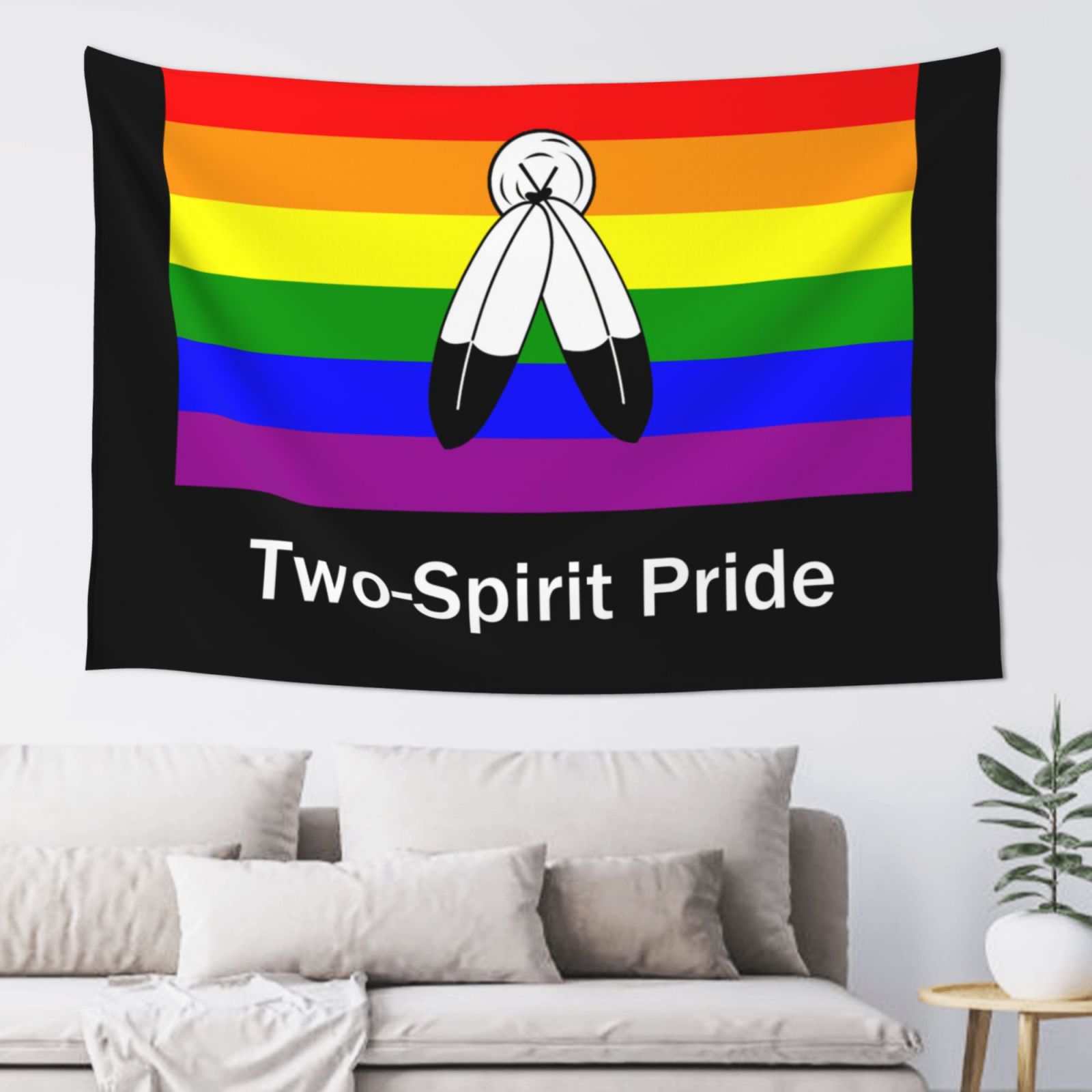 Two-Spirit Pride Flag Tapestry Banner Backdrop Flag Background ...