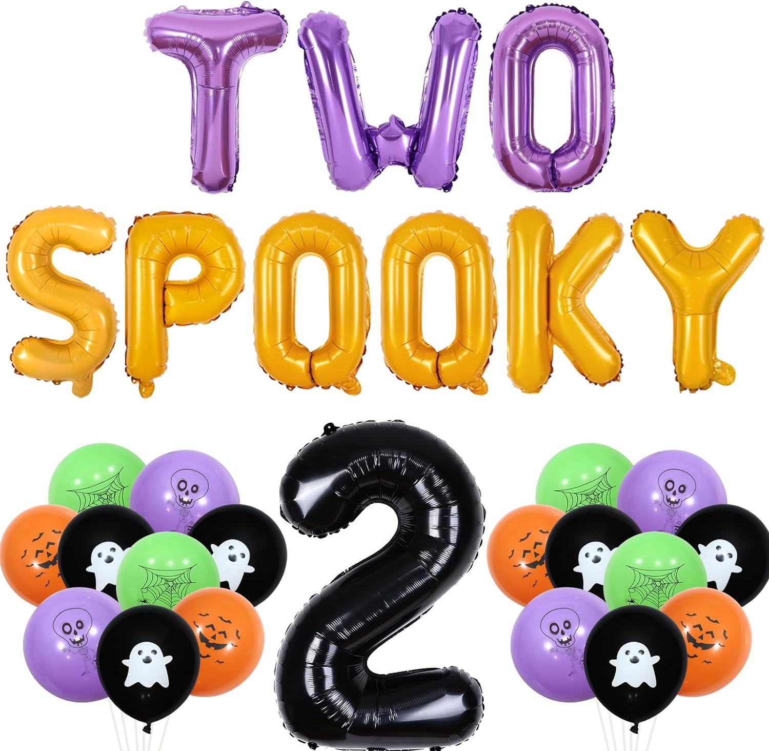 Two Spooky Birthday Decorations, Halloween 2nd Birthday Decorations for ...