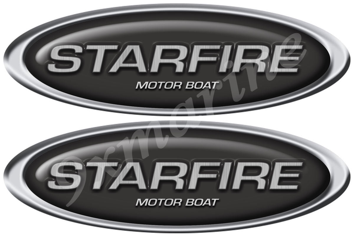 Two Starfire 10"X 3.5" Long Oval Stickers. Remastered - Walmart.com