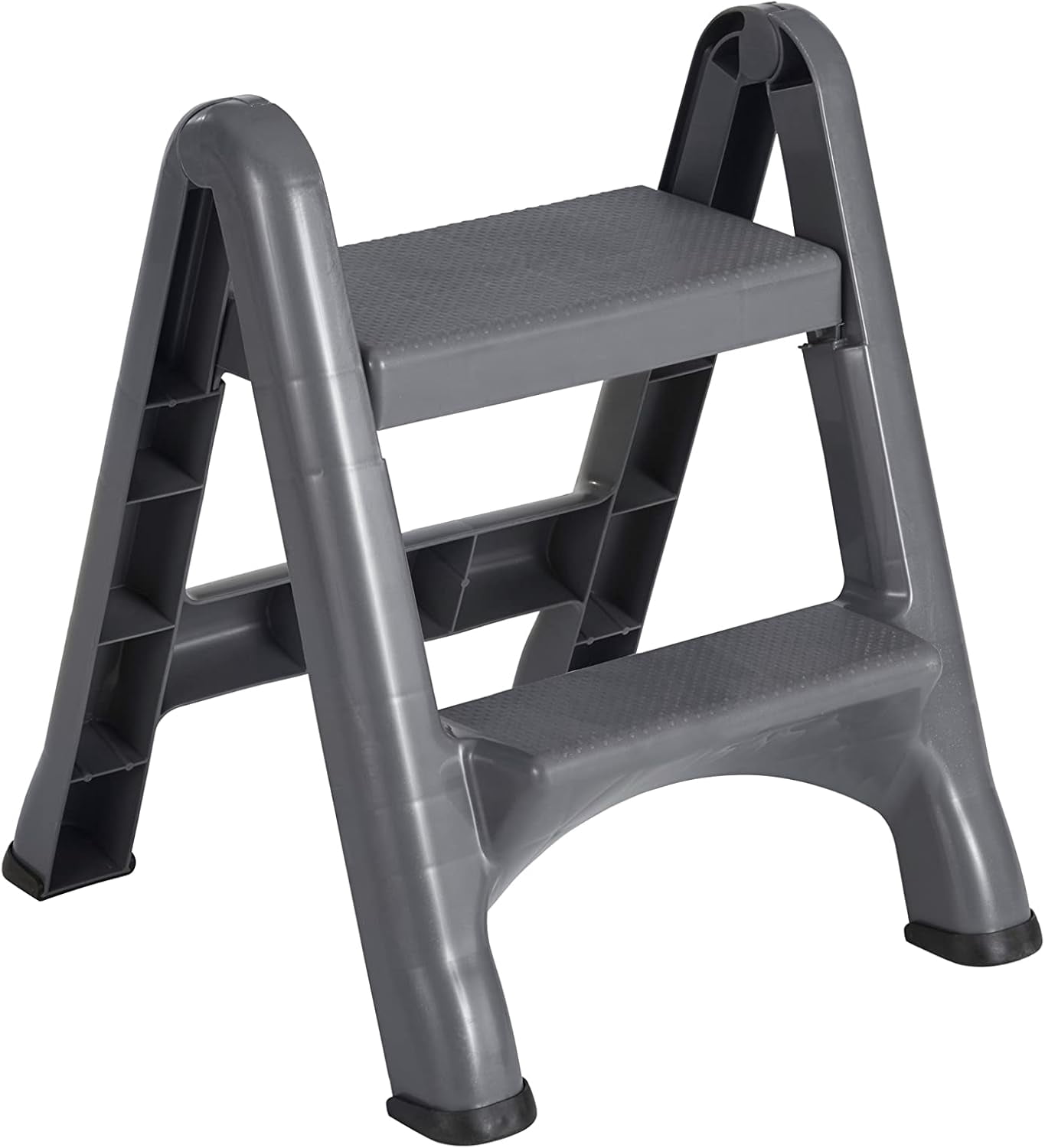 Two-Step Folding Foot Stool 14-Inch High White 300 Pound Capacity Small ...
