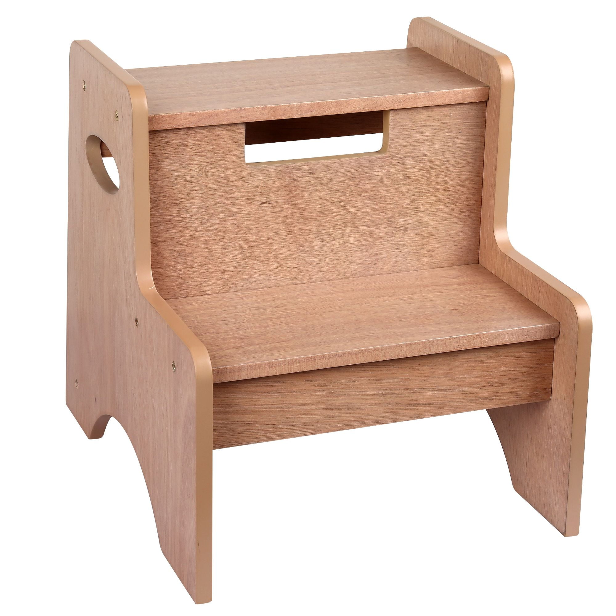 Two Step Stool - Oak Finish - Walmart.com