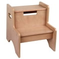 Two Step Stool - Oak Finish - Walmart.com