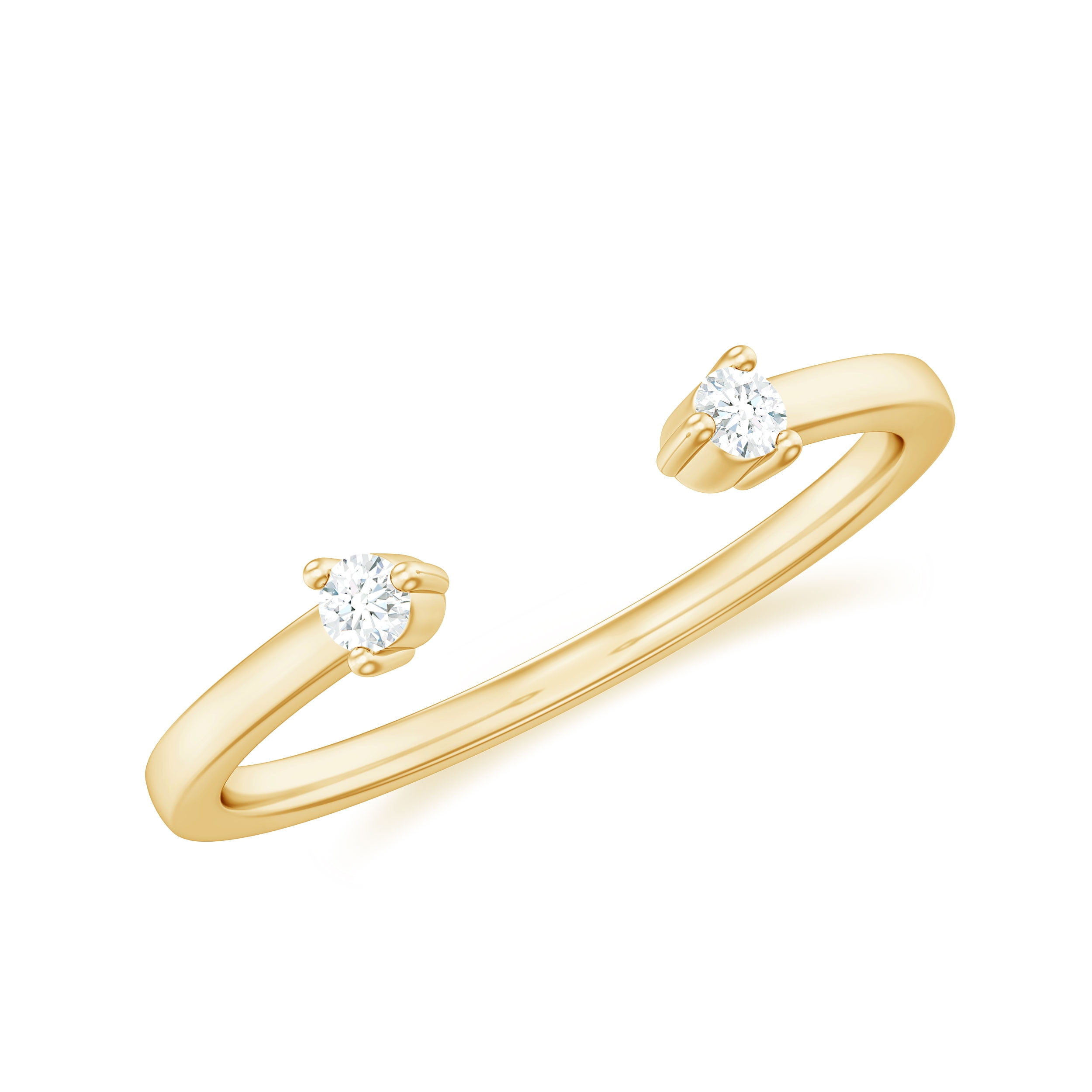 Rosec Jewels Two Stone Ring - Diamond Cuff Ring for Women (HI-SI ...
