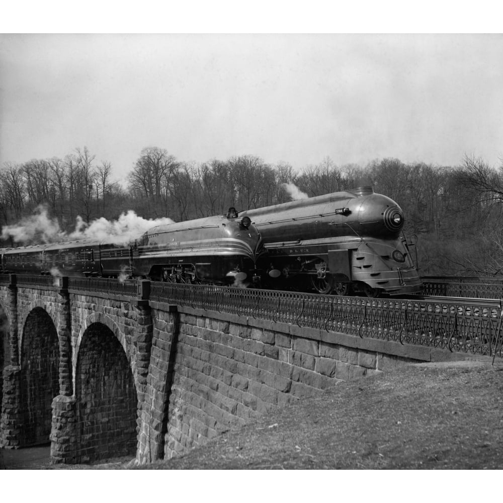 Two Streamlined 1930S Locomotives History (24 x 18) - Walmart.com