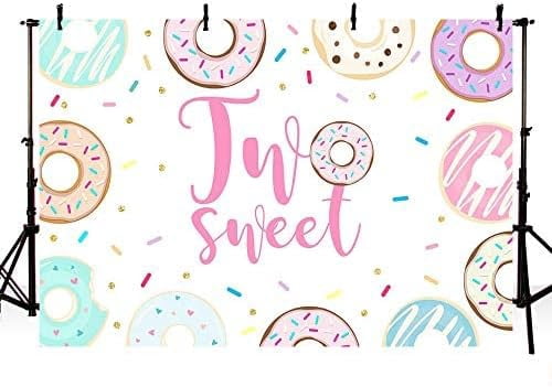 Two Sweet Backdrop for Girl Two Sweet Birthday Decorations Supplies ...