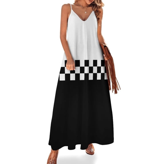 Two T Mod Ska 60s Retro Black White Sleeveless Dress Women S Clothing