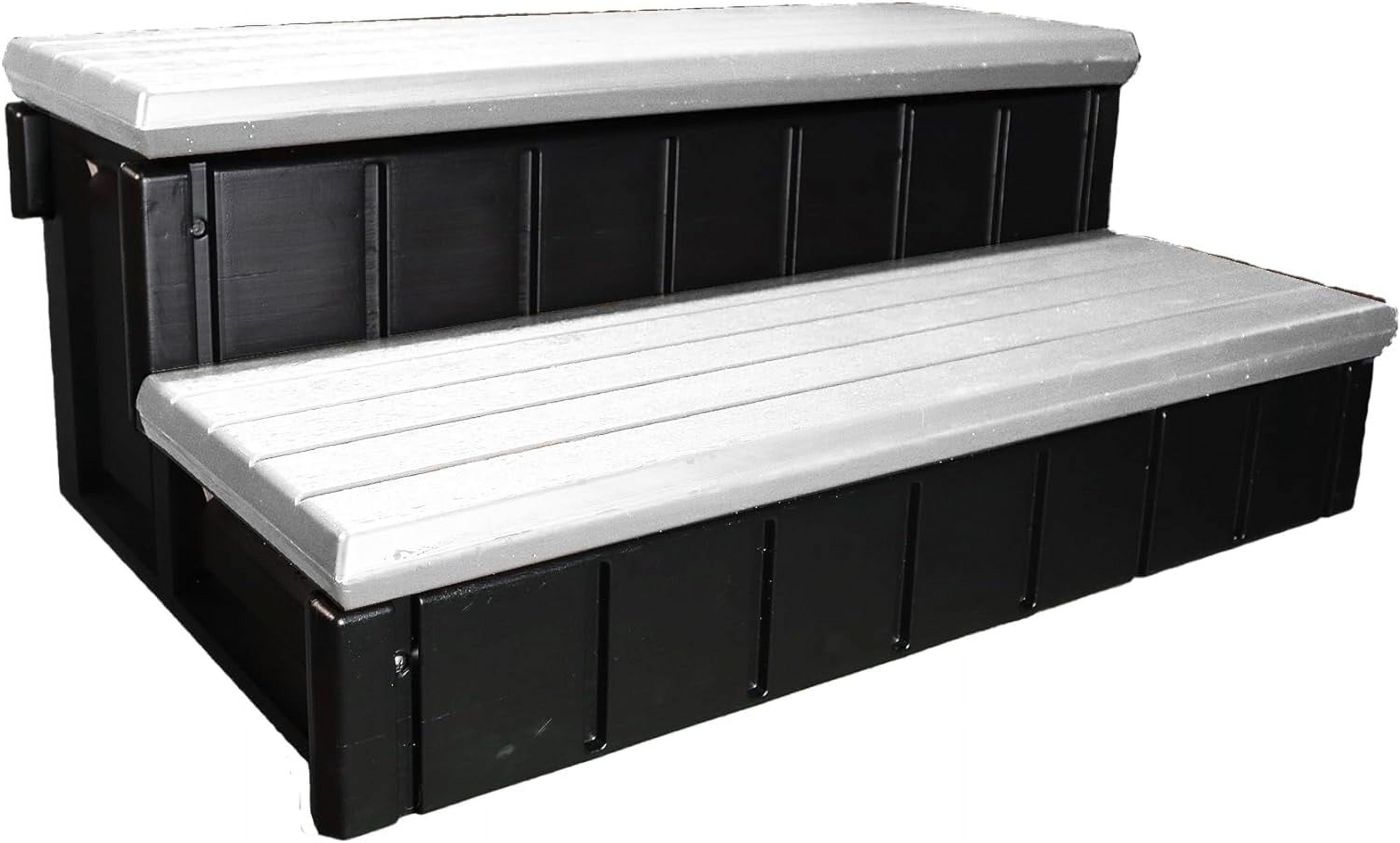 Two Tier 36" Wide Deluxe Hot Tub Step. Non-Skid Spa Steps, Easy ...