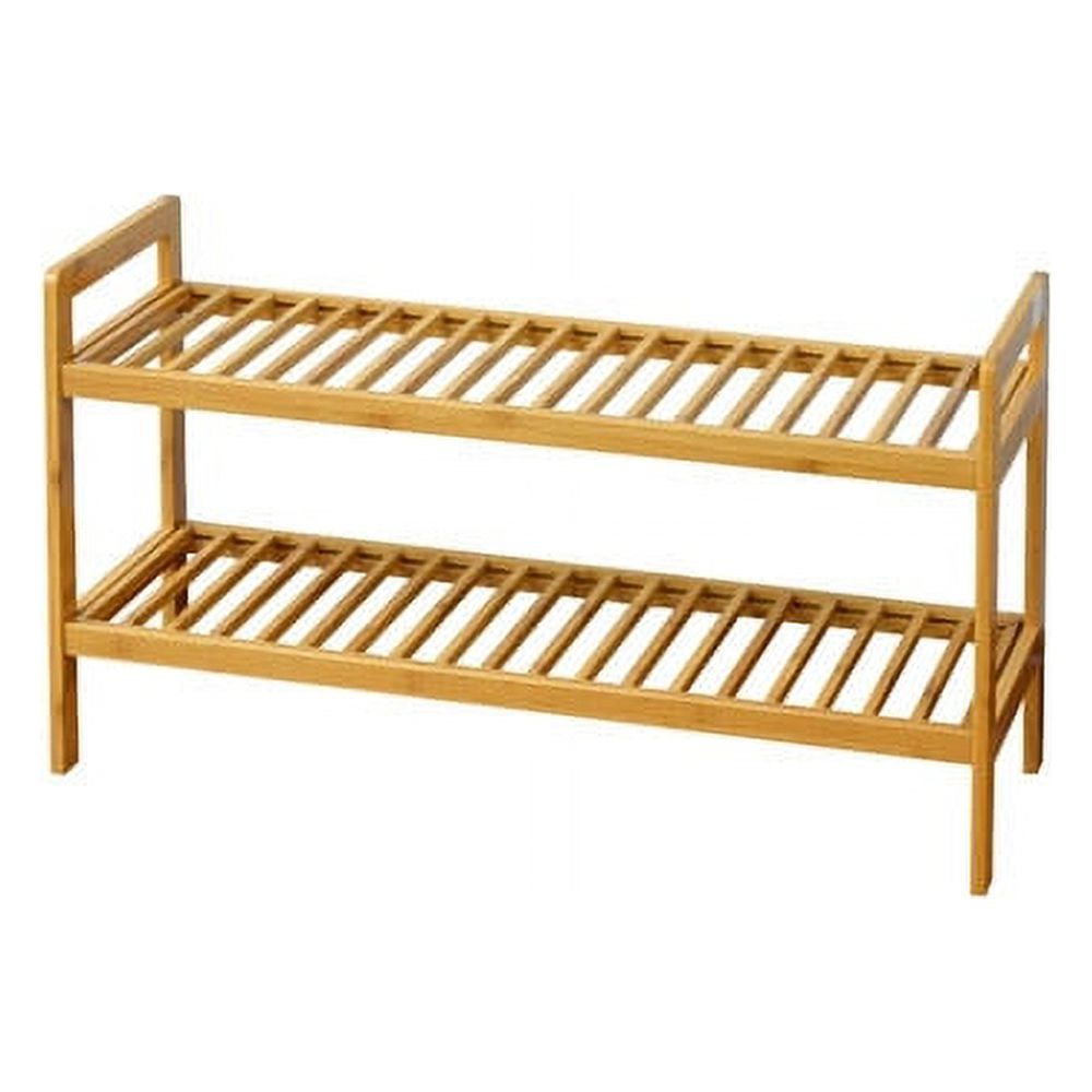 Two Tier Bamboo Shoe Rack By Urban Port - Walmart.com