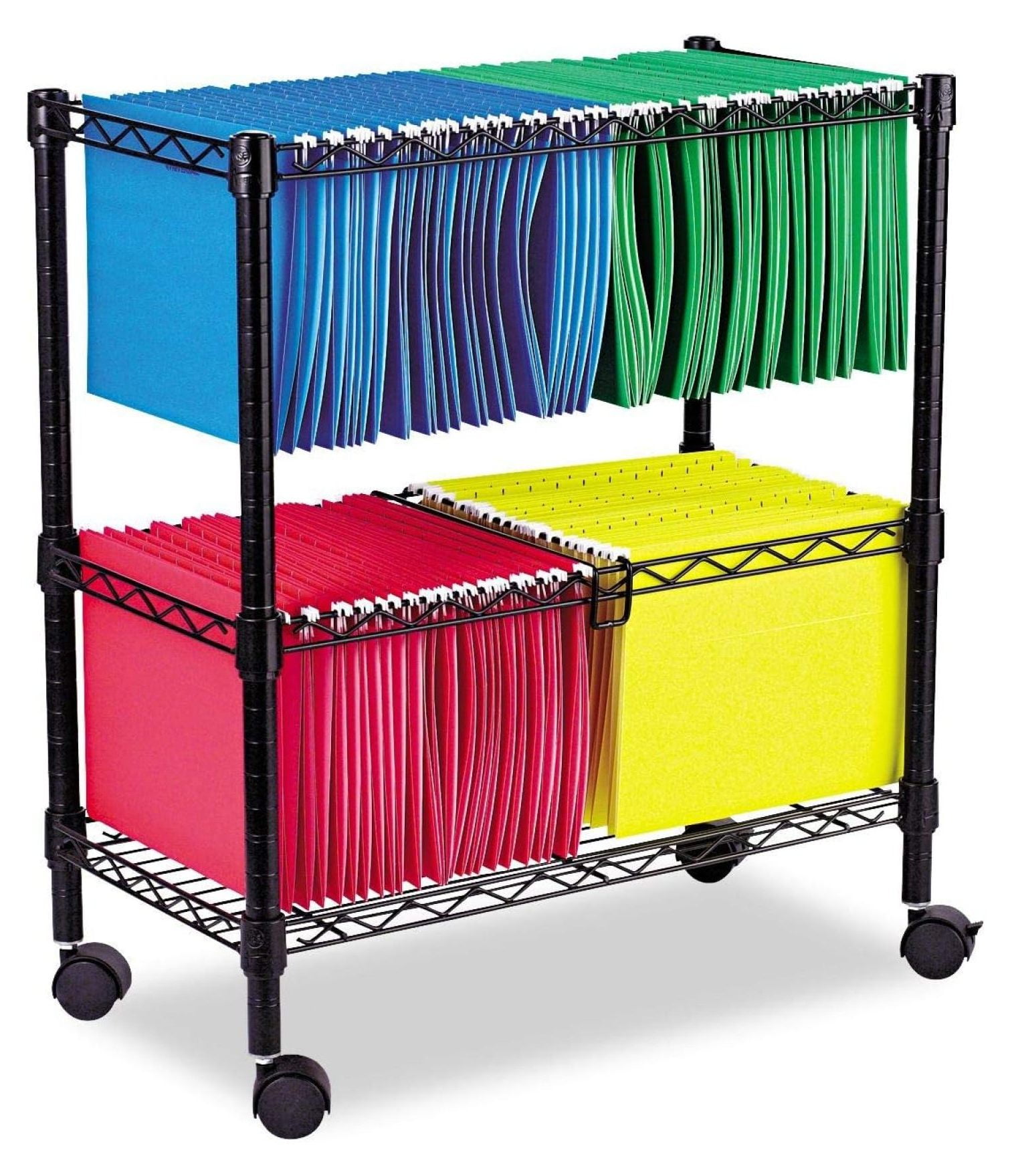 Two Tier Rolling File Cart IFA029 - Walmart.com