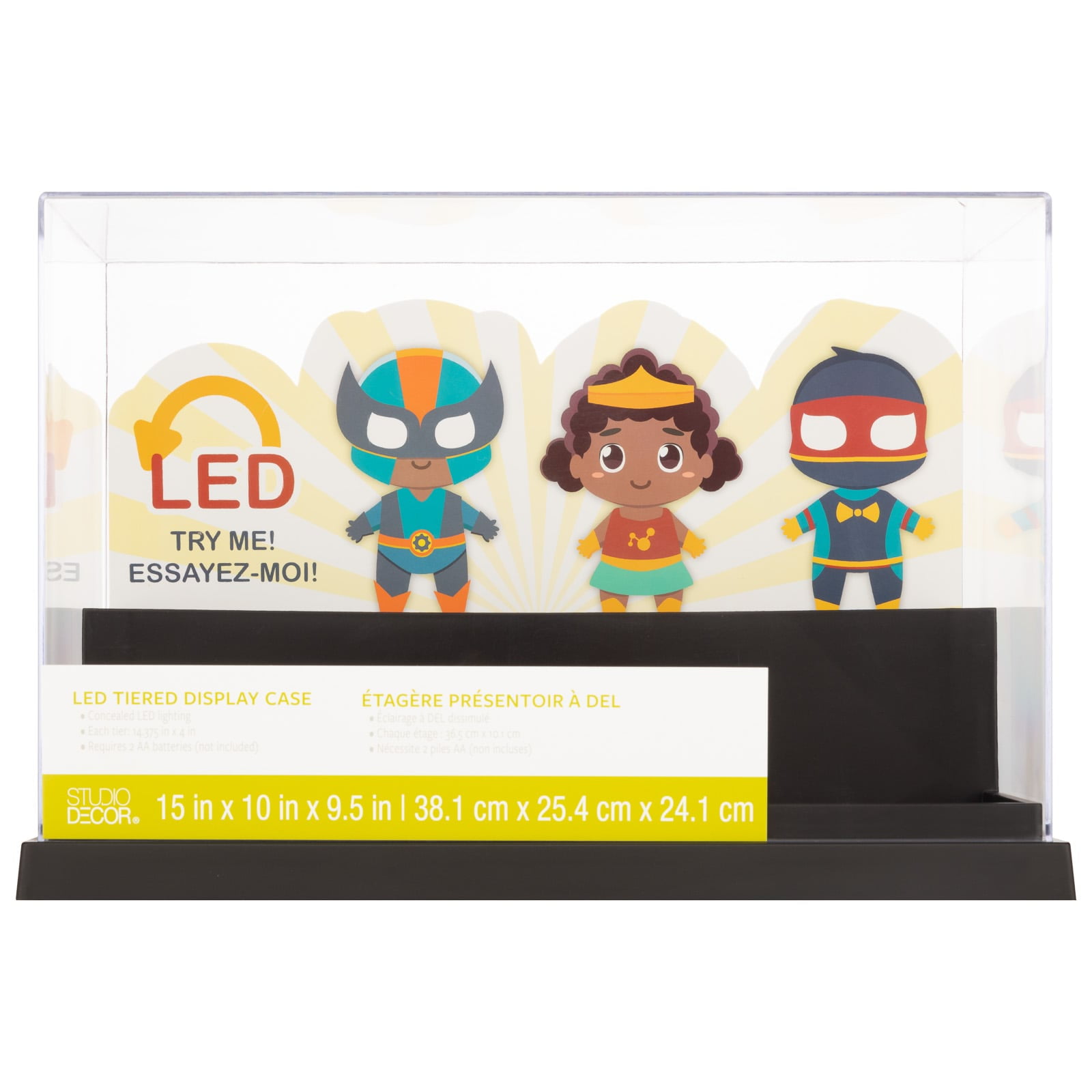 Two-Tiered LED Display Case by Studio Décor® - Walmart.com