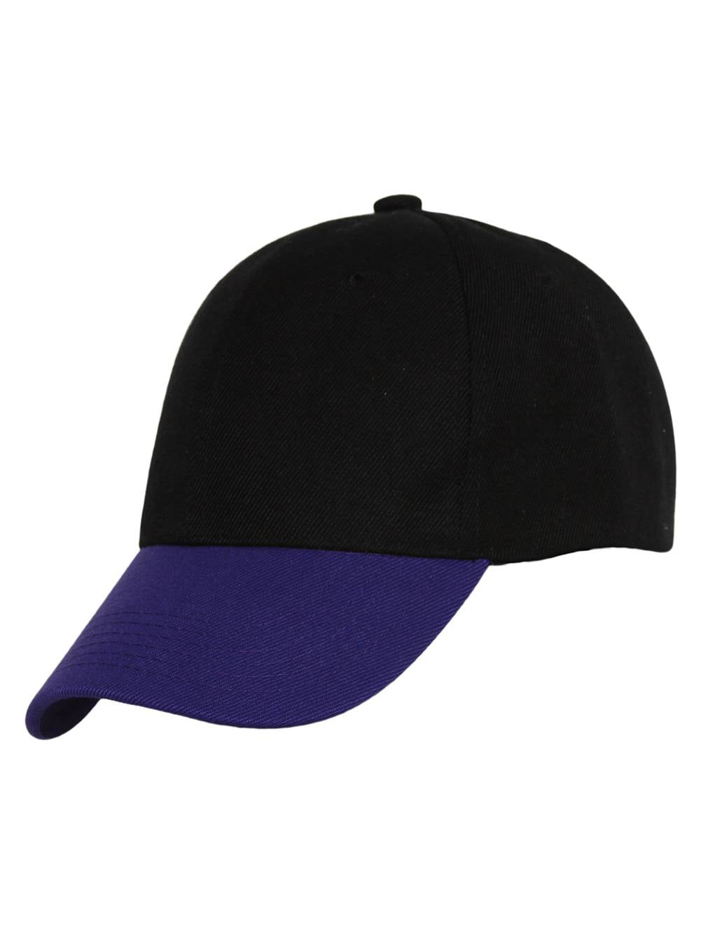 Two-Tone Adjustable Baseball Cap, Black Purple - Walmart Business Supplies
