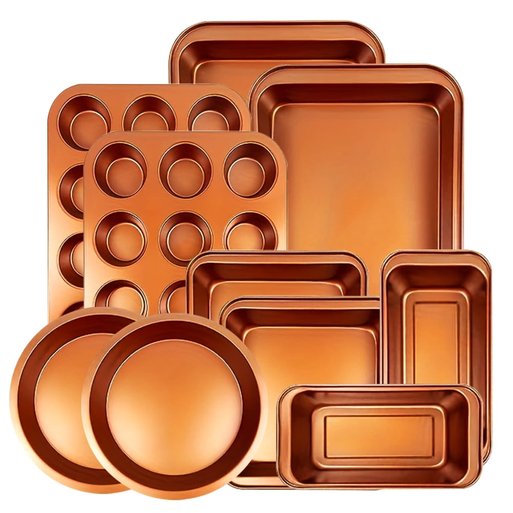 Two Tone Bakeware Set Baking Pan Set Non-Stick Kitchen Oven Round ...