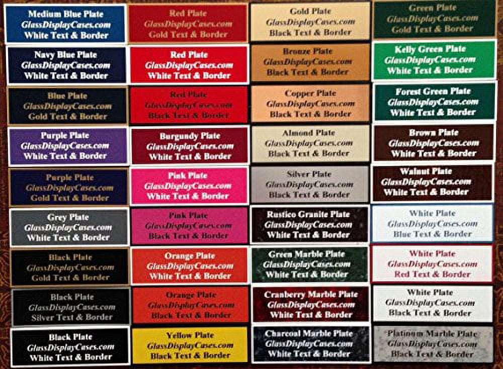 Two Tone with Border Custom Personalized Engraved 7x1 Inch Plastic Name ...