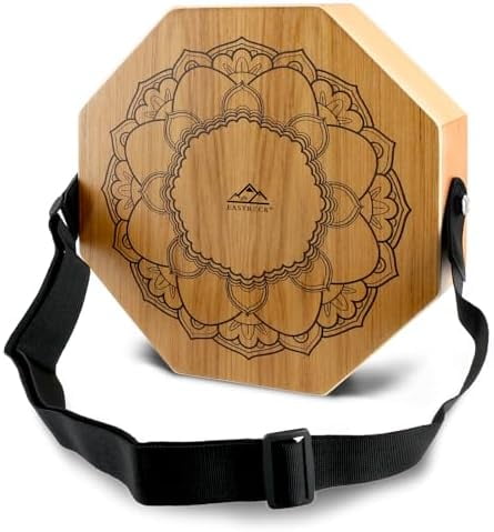 Two-Tone Cajon Drum Box – Portable Travel Wooden Hand Drum with Snare ...