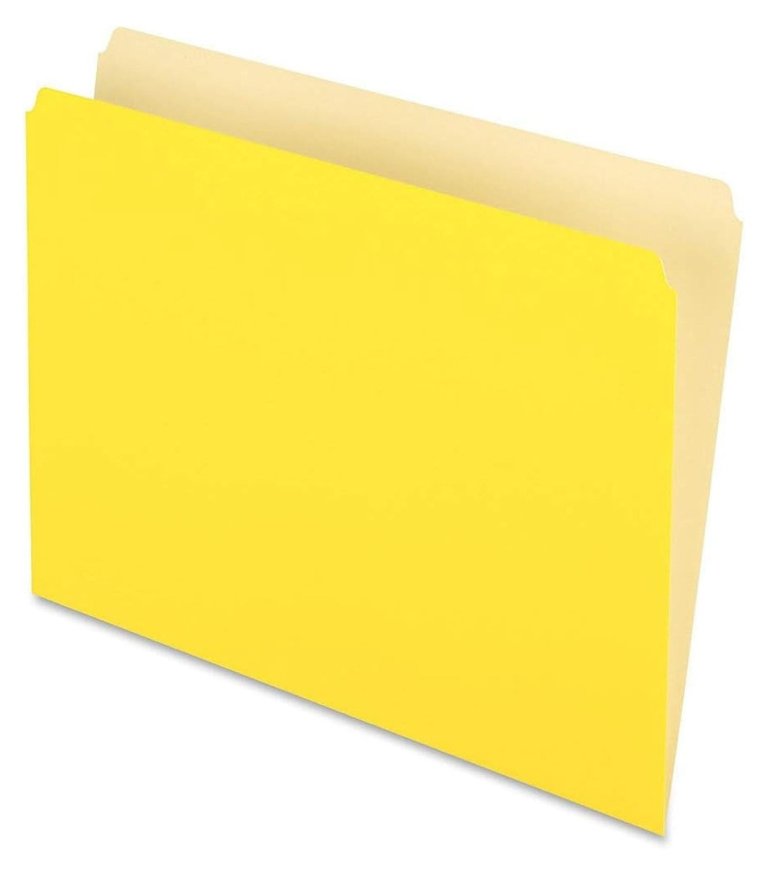 Two-Tone Color File Folders, Letter Size, Yellow, Straight Cut, 100/BX ...