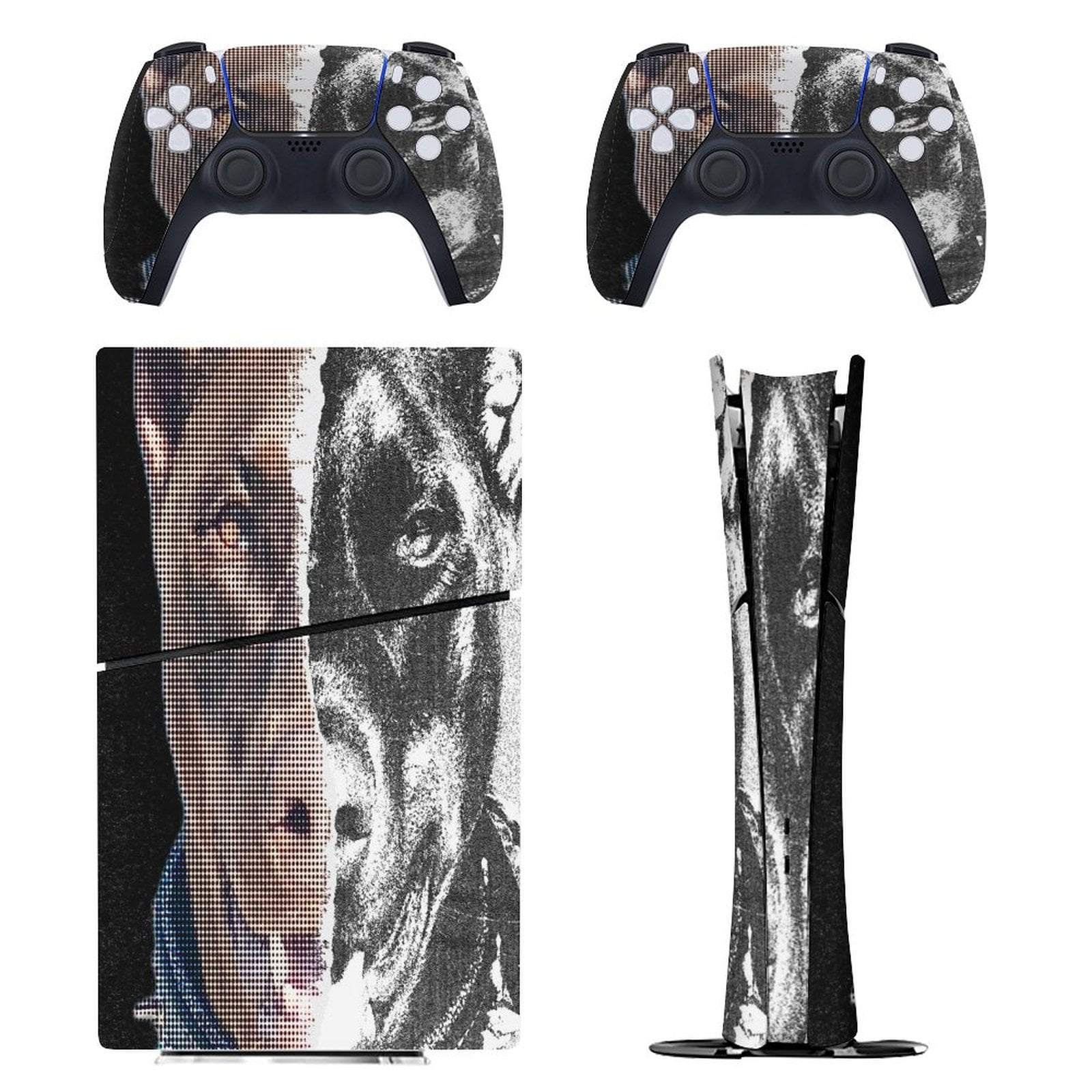 Two Tone Dog PS5/PS5 Slim Digital Disc Skin Sticker For Console And ...