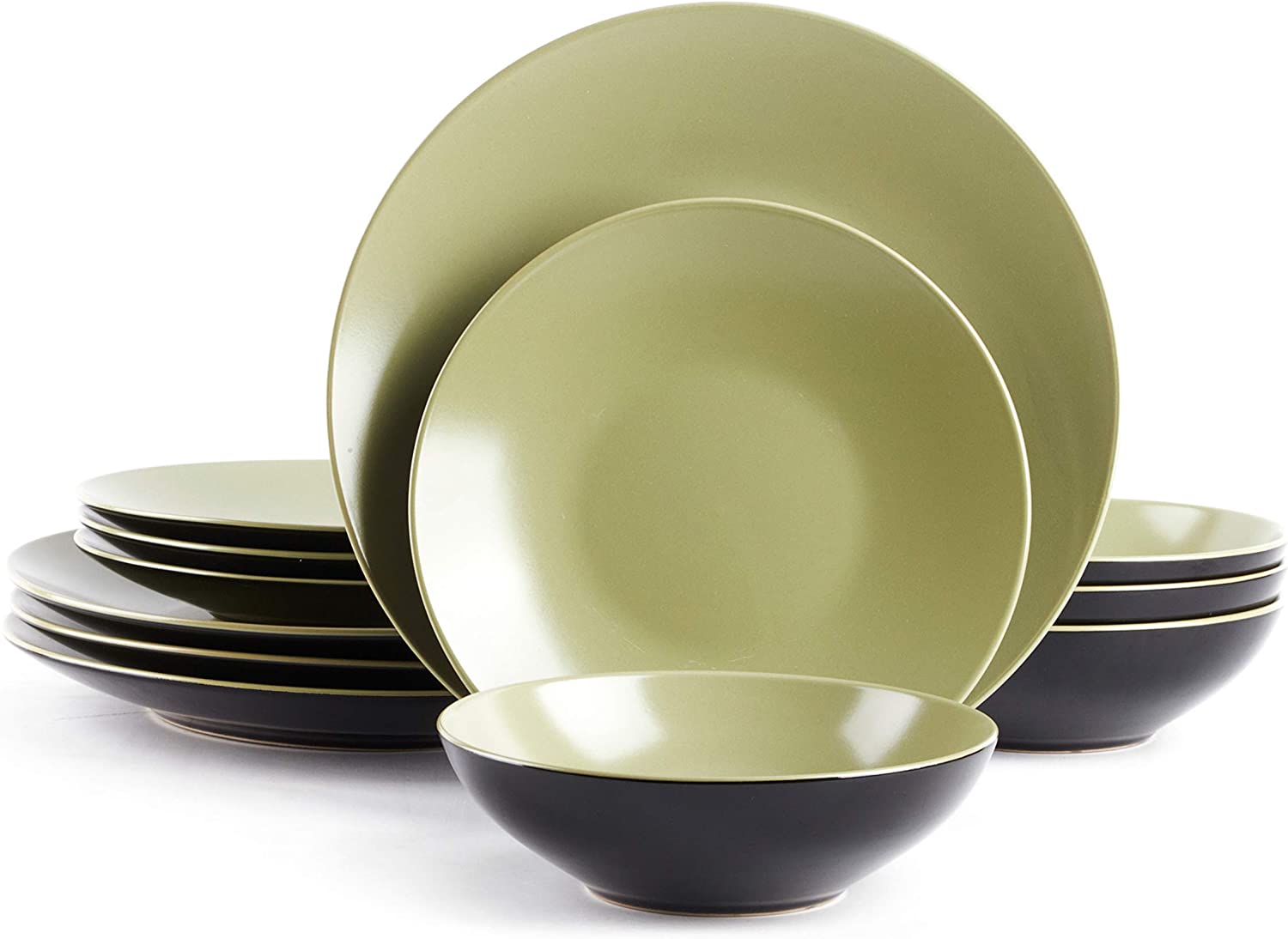 Two-Tone Glaze Dinner Set - Walmart.com