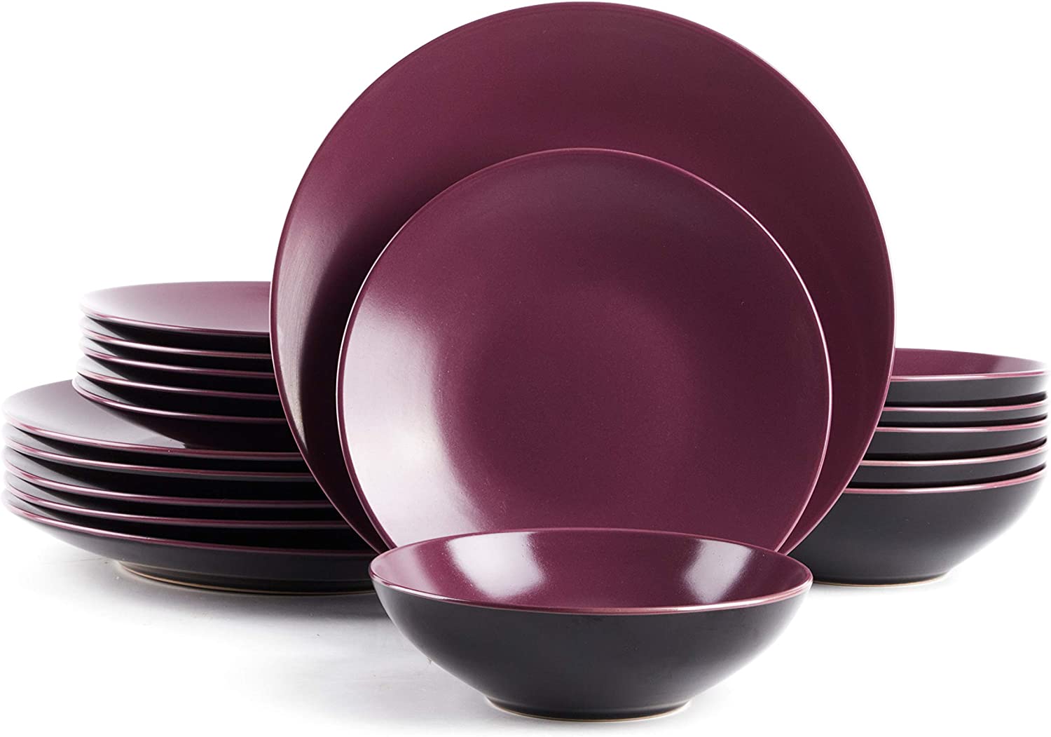 Two-Tone Glaze Dinner Set - Walmart.com