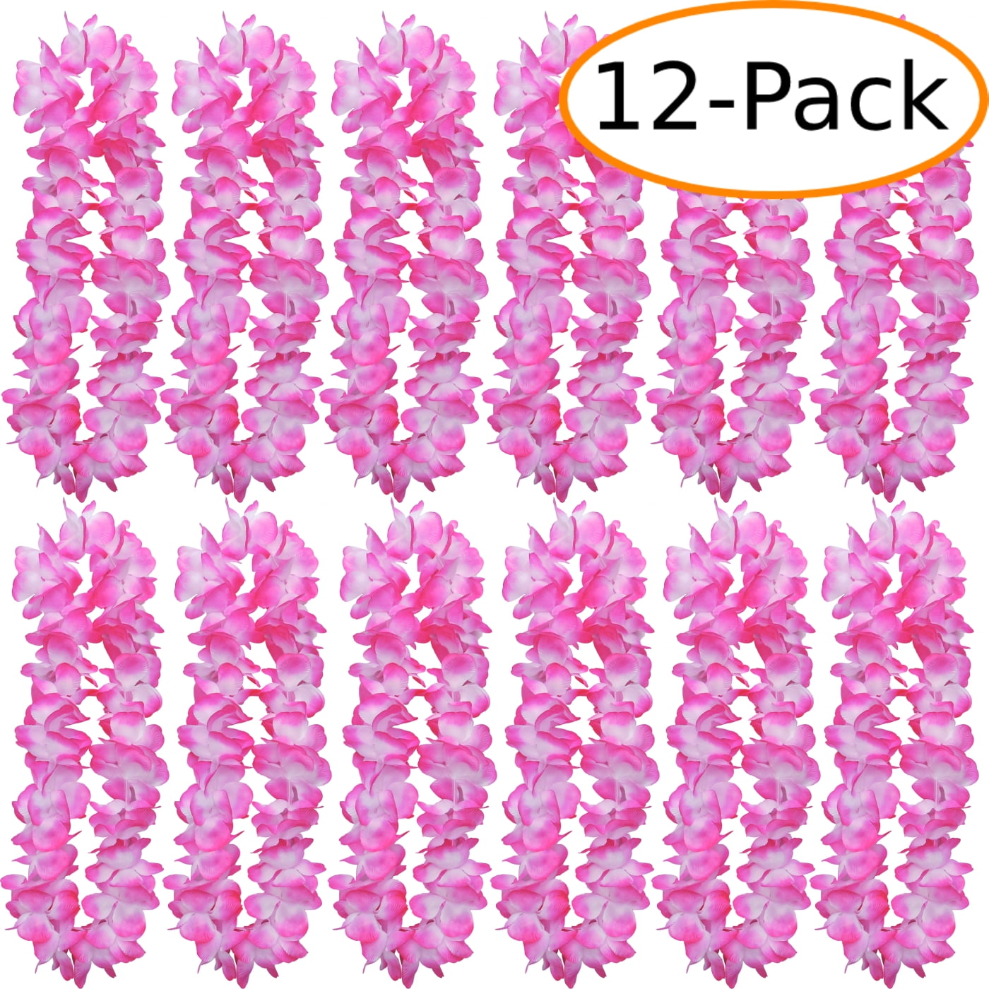 Two-Tone Lush 48" Hawaiian Leis (12-Pack) - Walmart.com