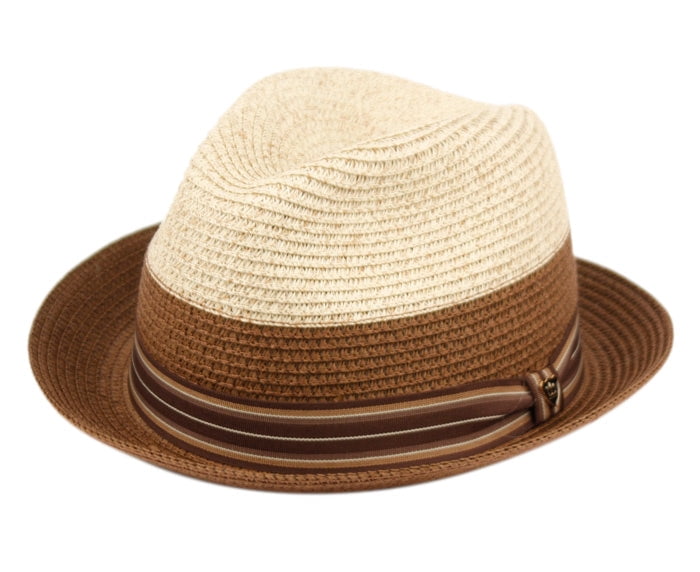 Two Tone Poly Braid Beach Fedora Sun Hats - Walmart.com