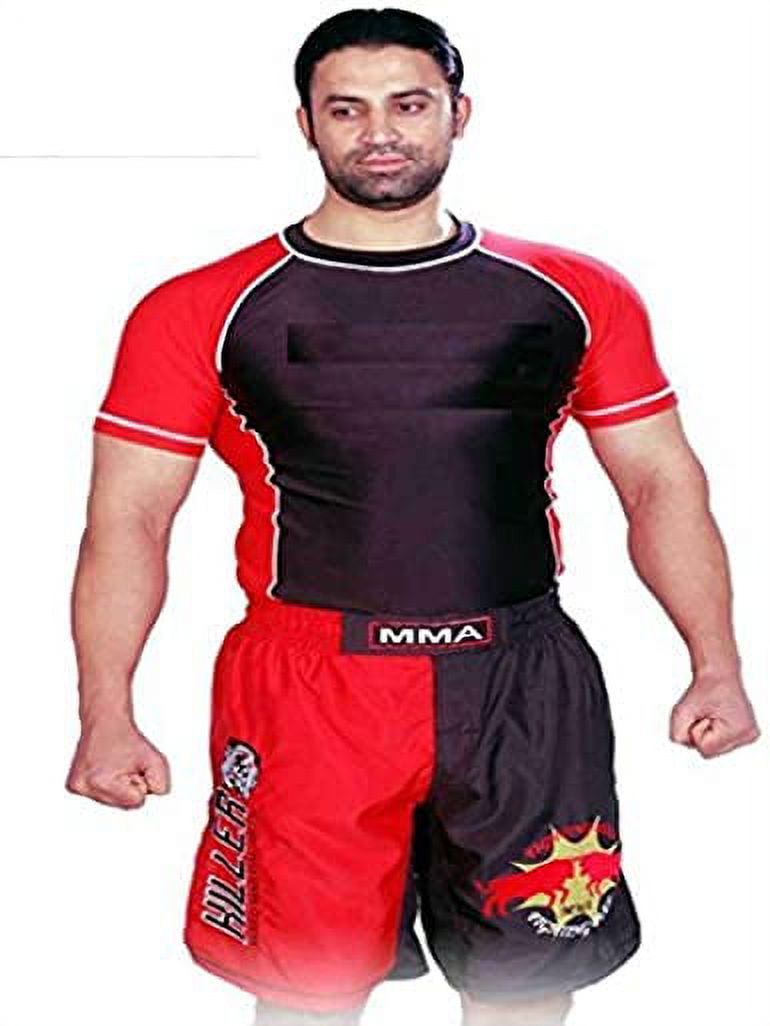 Two Tone Rashguard in Black/Red Half Sleeve Size XXS no Logo Gym ...