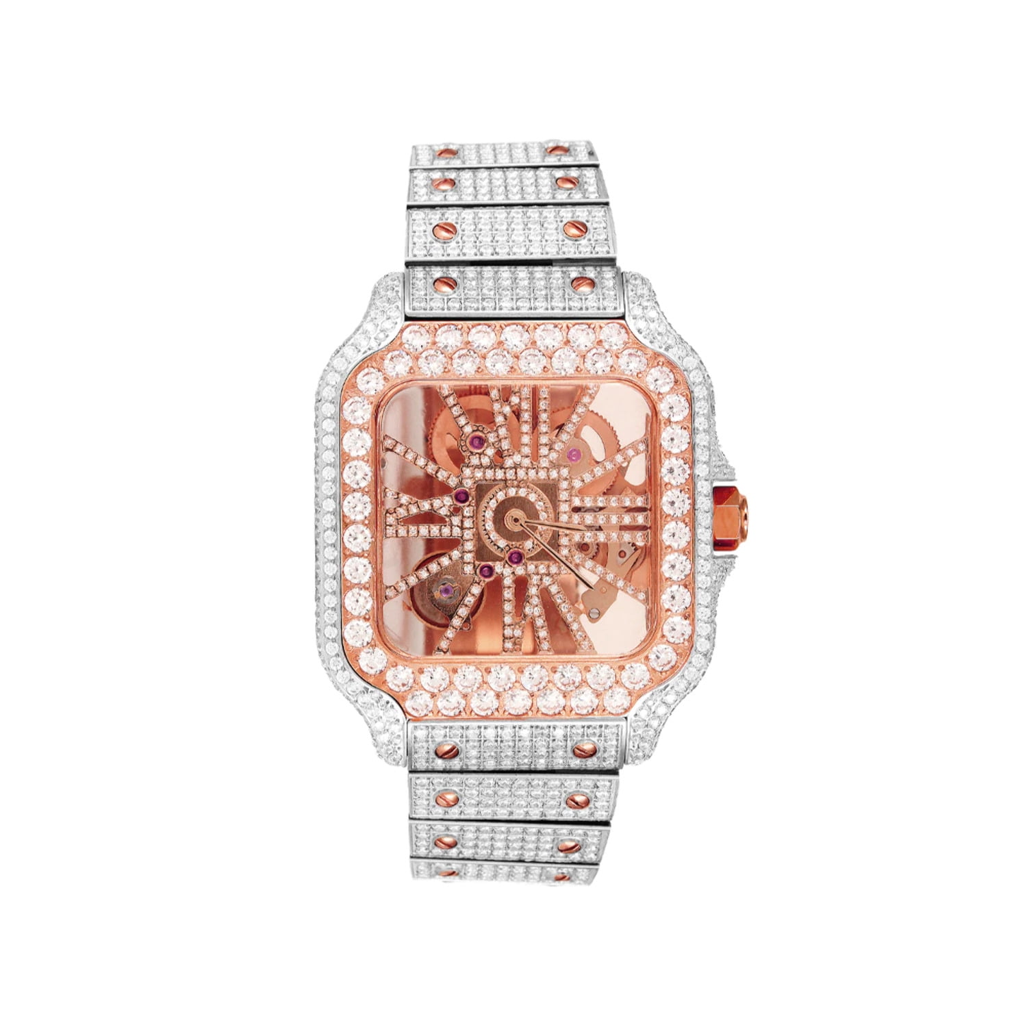 Rose Gold Skeleton Watch