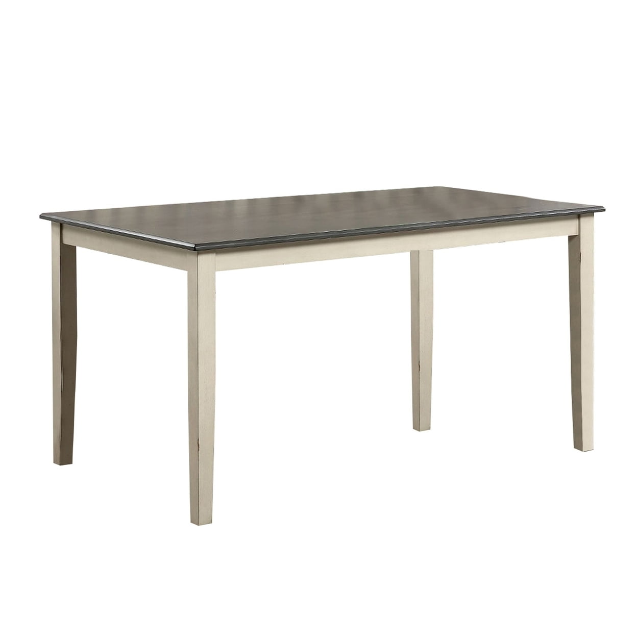 Two Tone Wooden Dining Table with Block Legs White - Saltoro Sherpi ...