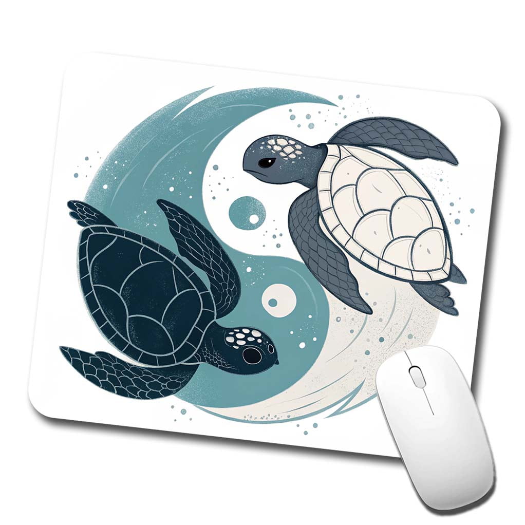 Two Turtles Yin Yang Swimming Mouse Pad Low Profile Gaming Mat ...