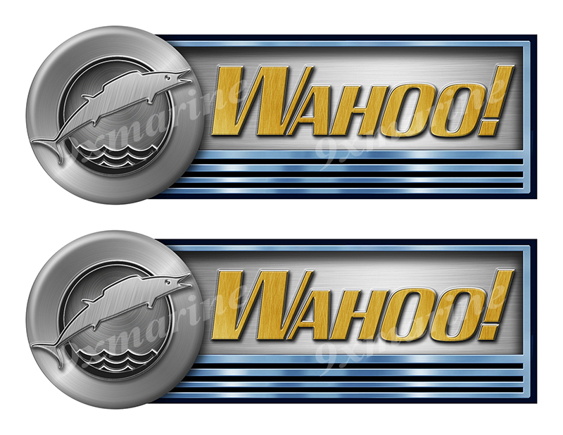 Two Wahoo Stickers for Boat Restoration - 10" long each - Walmart.com