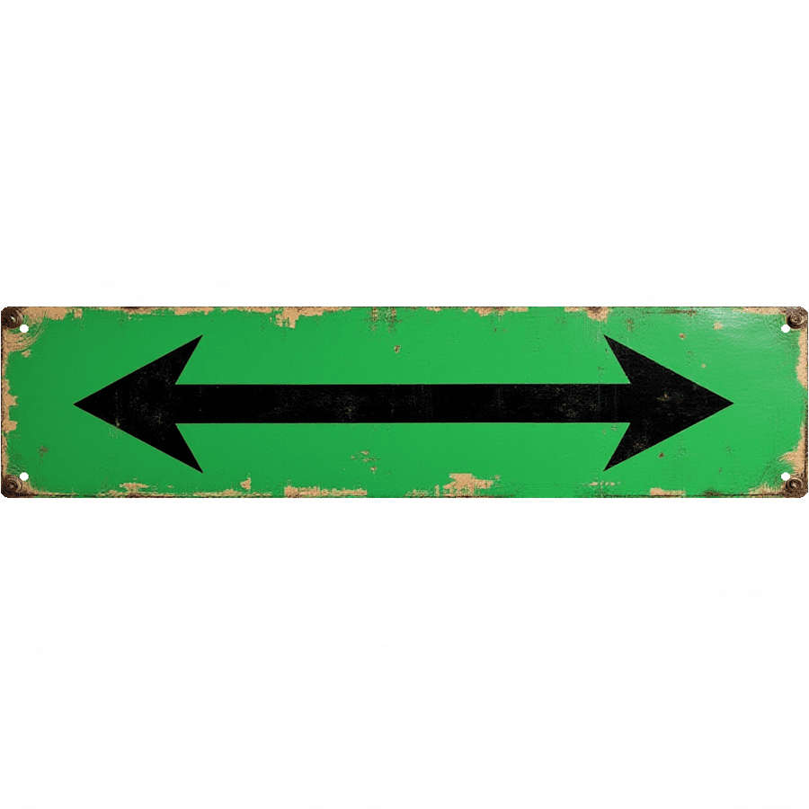 Two Way Arrow Tin Decor 16*4 Inches "Two Way Arrow" Home/Office Wall ...