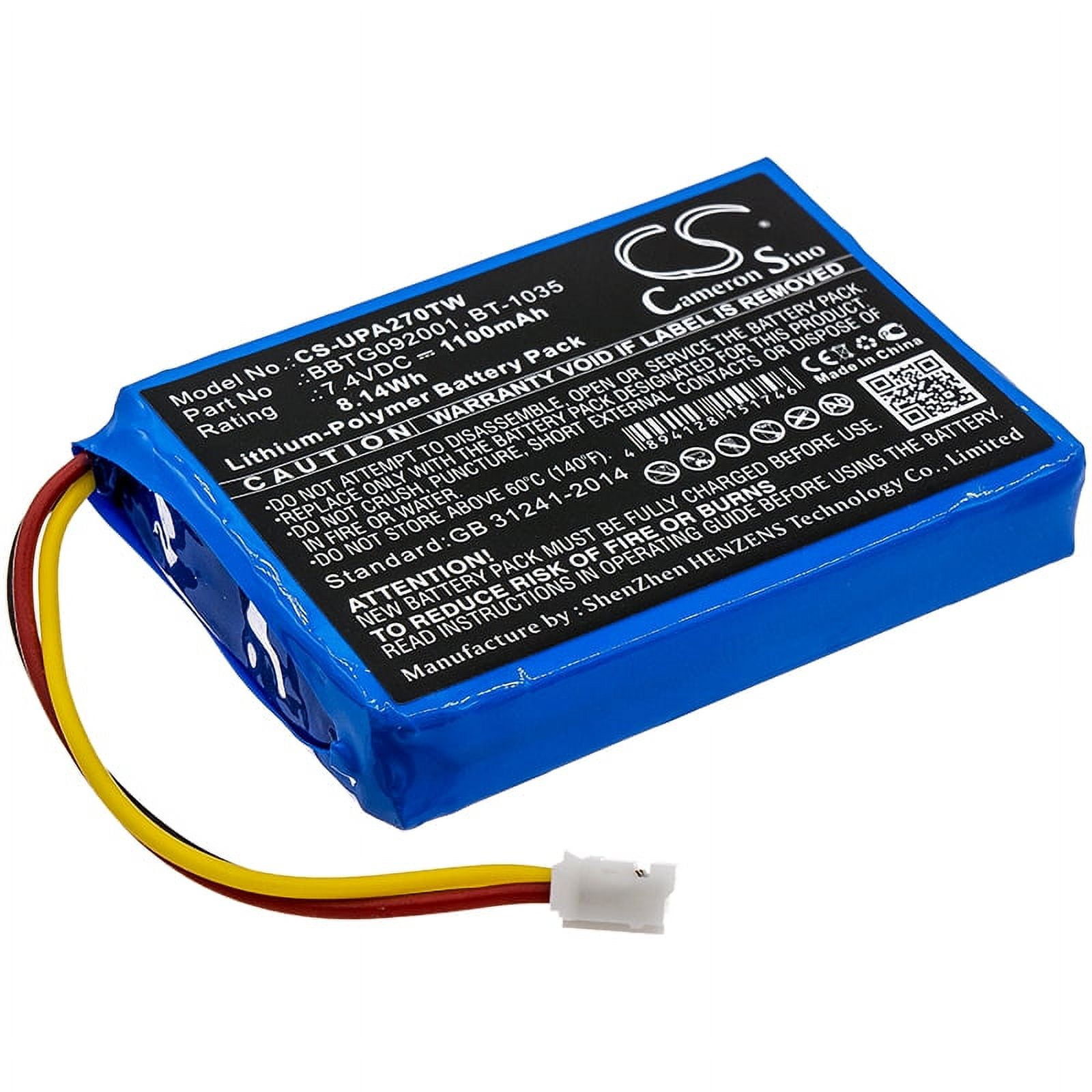 Two-Way Radio Battery for Uniden BBTG092001 BT-1035 Atlantis 270 CS ...