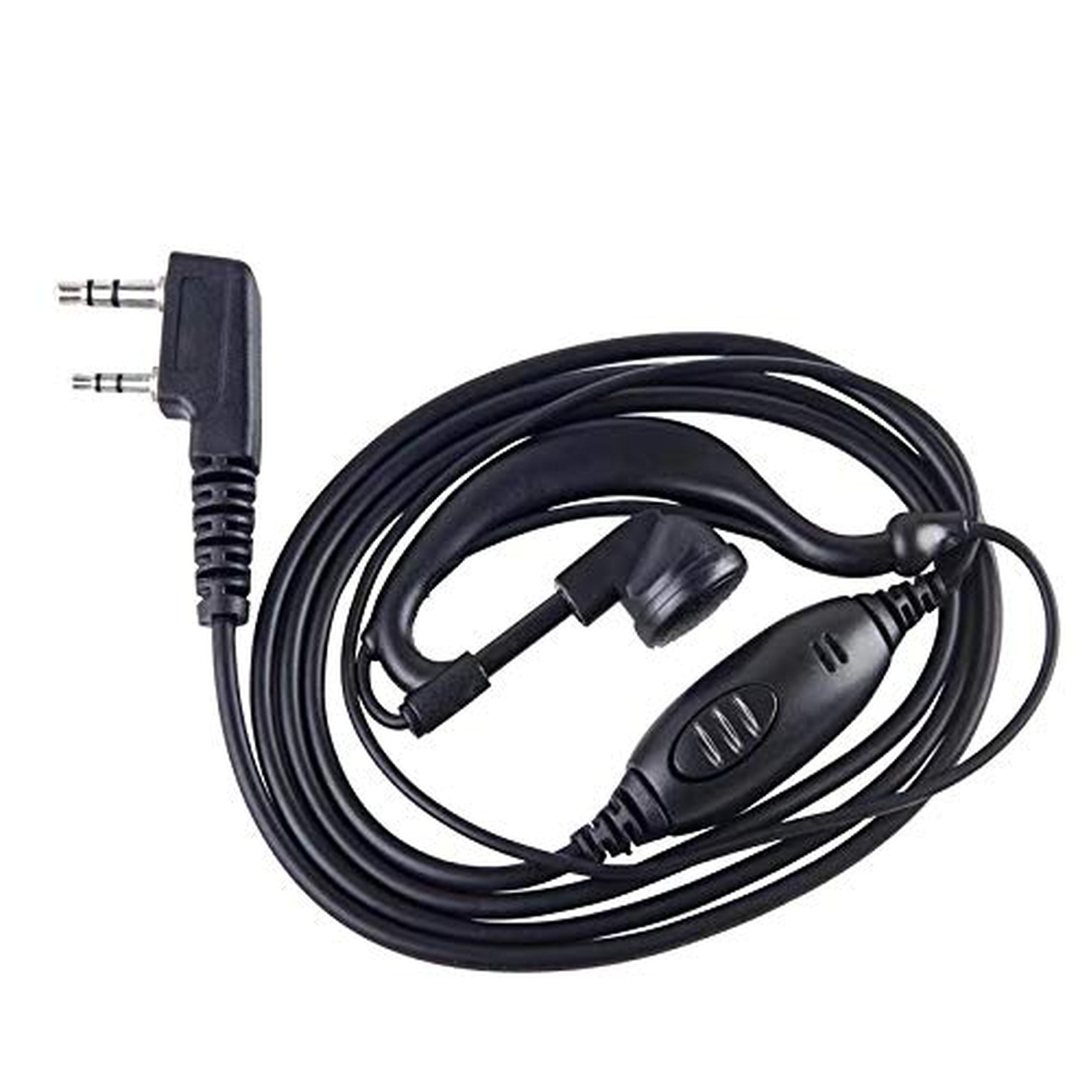 Two Way Radio Earpiece with Big PTT Button and Soft Ear Hook - Walmart.com