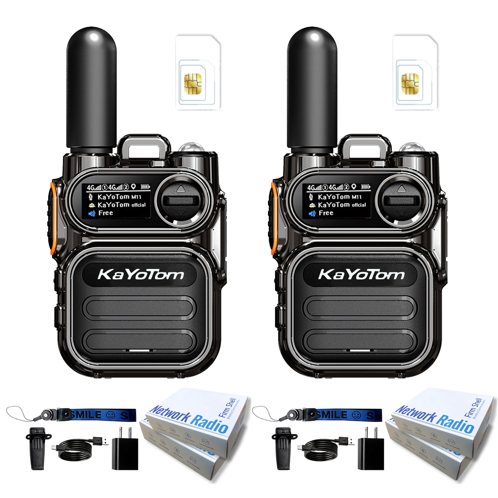 Two Way Radio Kayotom Global Adult Long Range Walkie Talkie 4G POC ...