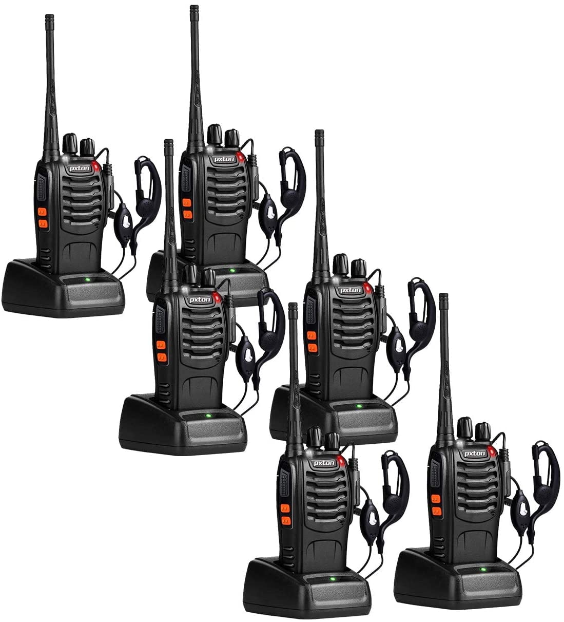 Two Way Radios Long Range Walkie Talkies for Adults with Headphones,16 ...